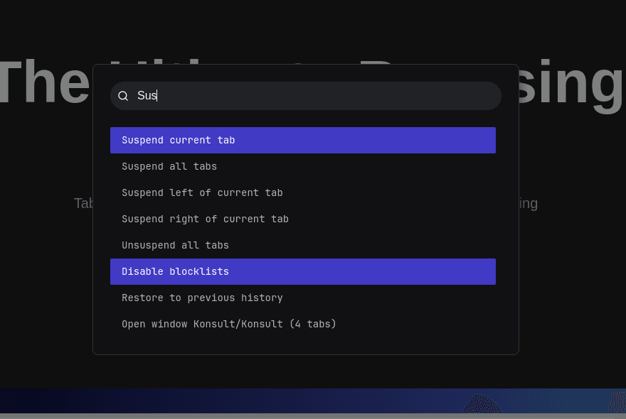 Keyboard Commands And Actions
